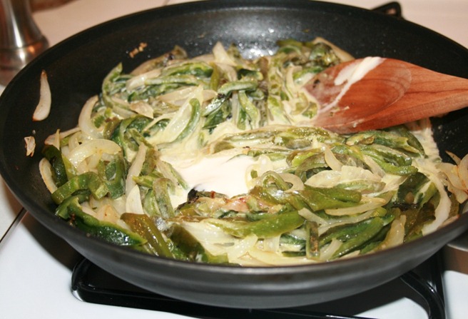 Roasted Poblano Pepper with Cream Recipe | Mexican Recipes